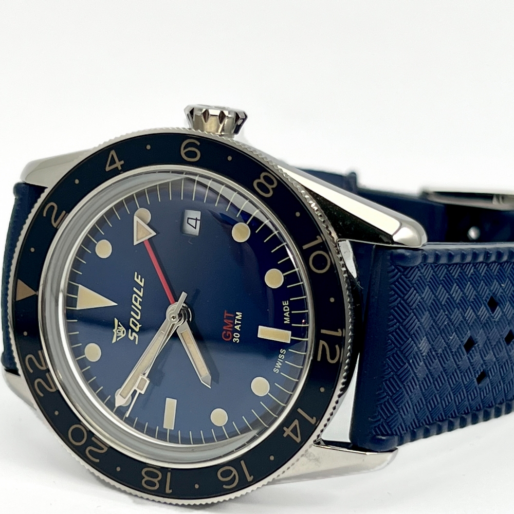 Squale Sub 39 GMT Blue Vintage Bracelet and Tropic