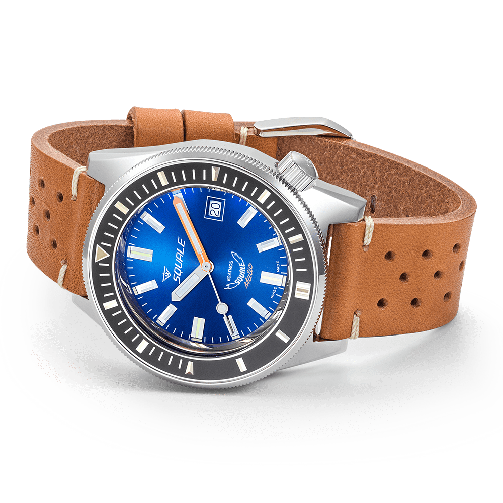 Squale Matic Dark Blue Leather